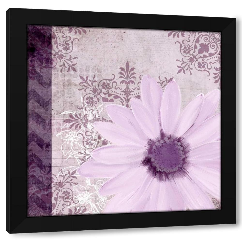 Kimberly Allen 12x12 Black Modern Wood Framed Wall Art Titled - Purple Bloom 1 - Walmart.com
