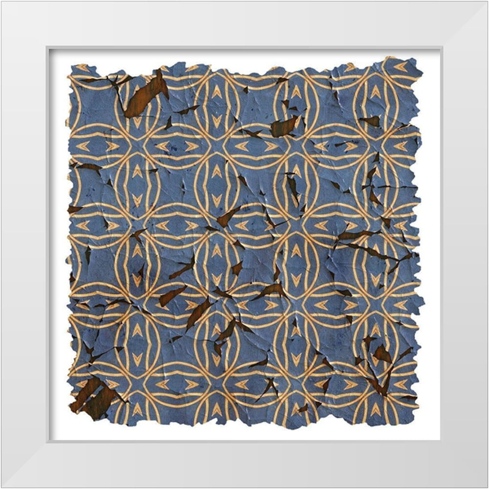 Kimberly, Allen 12x12 White Modern Wood Framed Museum Art Print Titled - Tattered Global Pattern ...