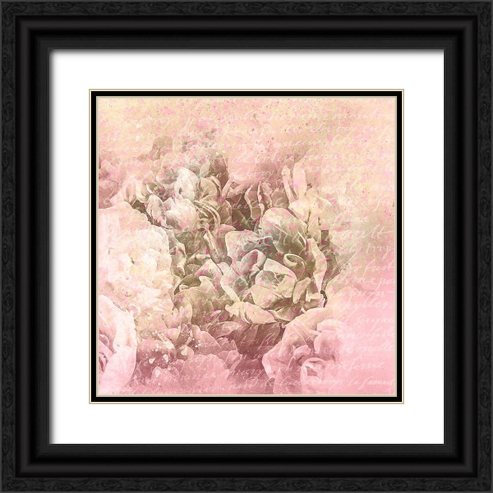 Kimberly, Allen 15x15 Black Ornate Wood Framed with Double Matting ...