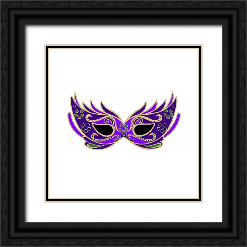 Kimberly, Allen 15x15 Black Ornate Wood Framed with Double Matting ...