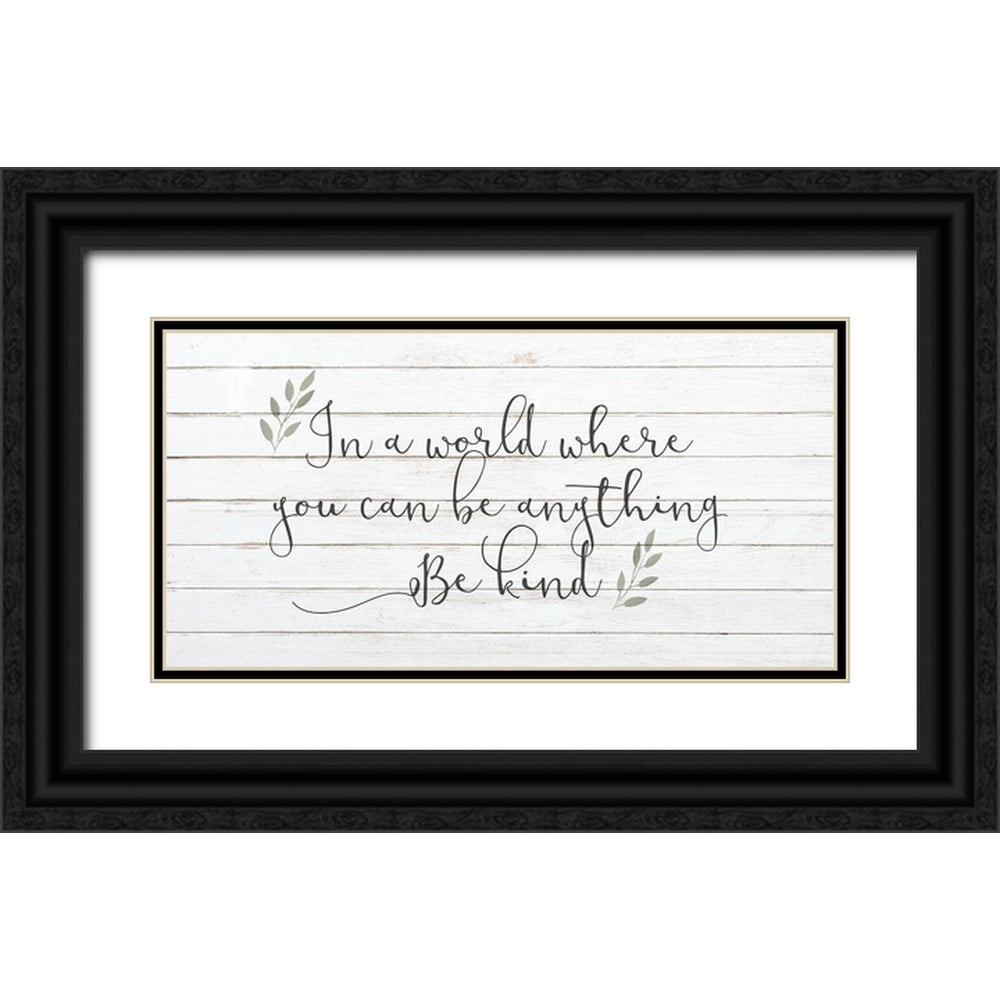 Kimberly, Allen 18x11 Black Ornate Wood Framed with Double Matting ...