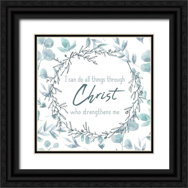 Kimberly, Allen 20x20 Black Ornate Wood Framed with Double Matting ...