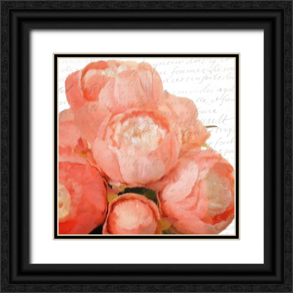 Kimberly, Allen 20x20 Black Ornate Wood Framed with Double Matting ...