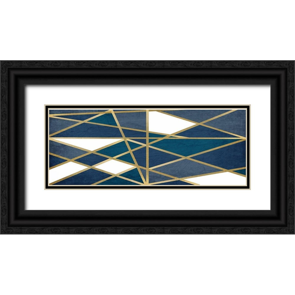 Kimberly, Allen 24x12 Black Ornate Wood Framed with Double Matting ...