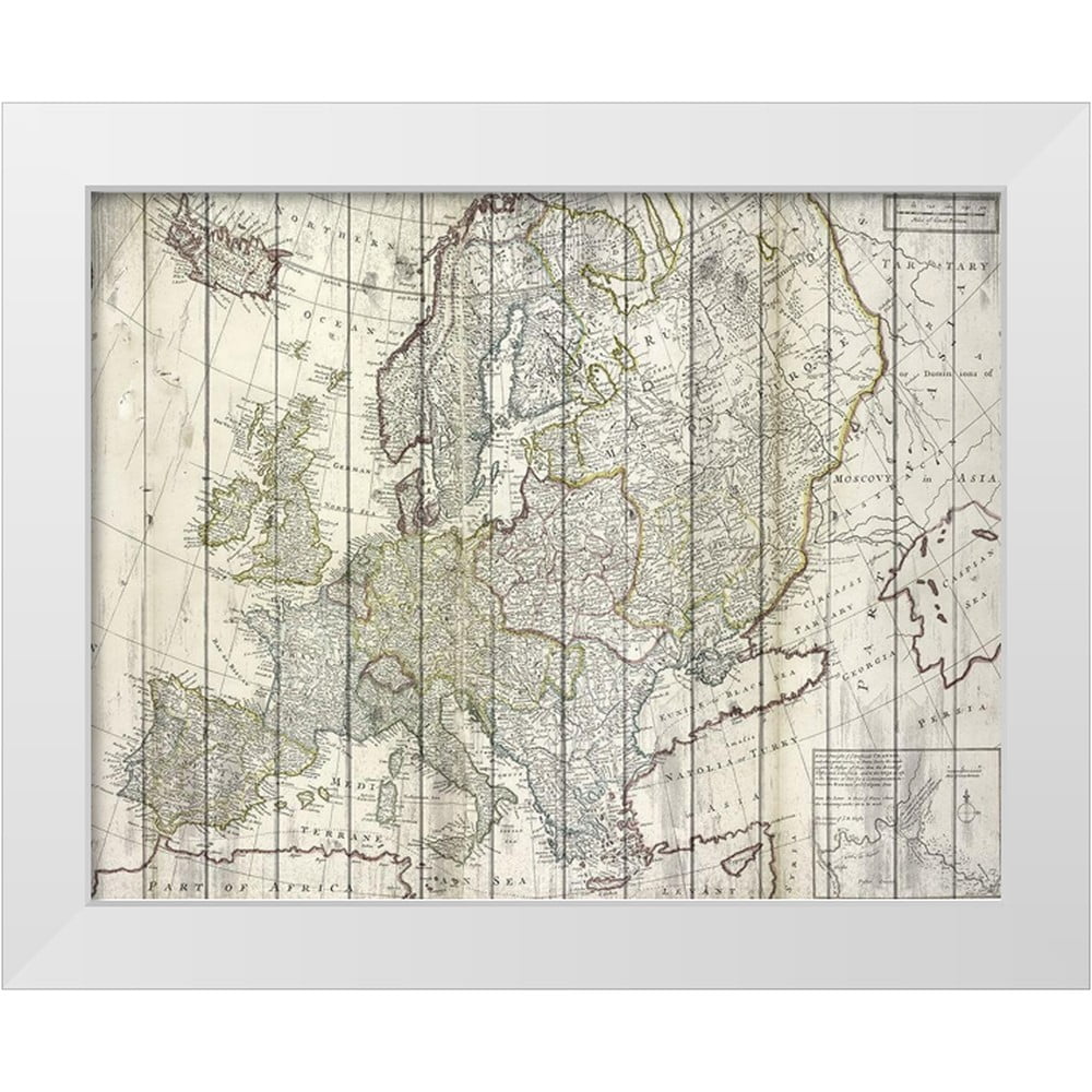 Kimberly, Allen 24x20 White Modern Wood Framed Museum Art Print Titled ...