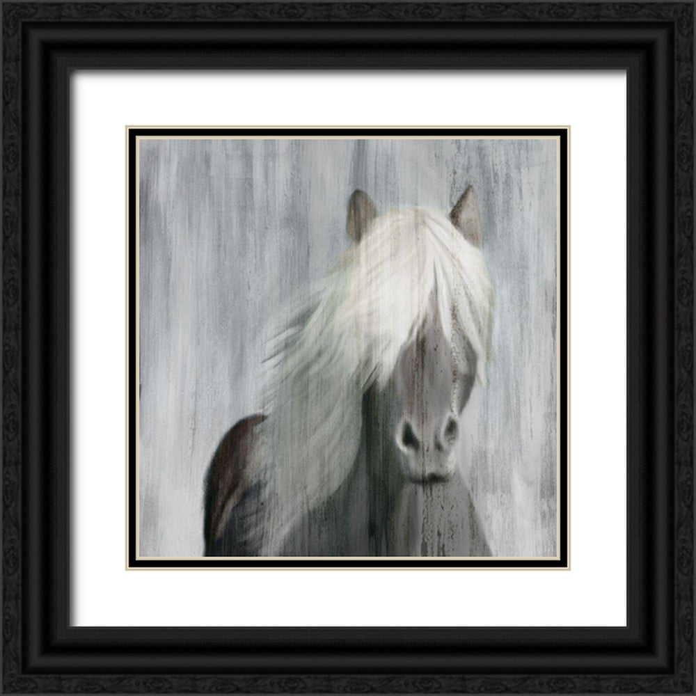 Kimberly, Allen 26x26 Black Ornate Wood Framed with Double Matting ...