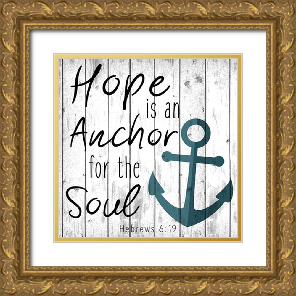 Kimberly, Allen 26x26 Gold Ornate Wood Framed with Double Matting ...