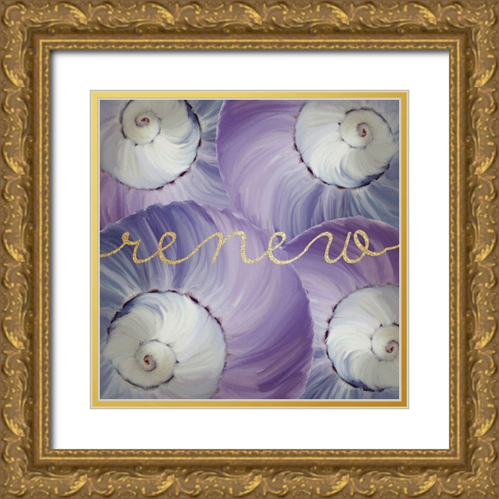 Kimberly, Allen 26x26 Gold Ornate Wood Framed with Double Matting ...