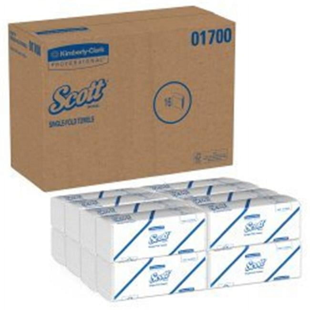 Kimberly Clark 17004125 White Scott Paper Towel - Pack of 250 - Walmart.com