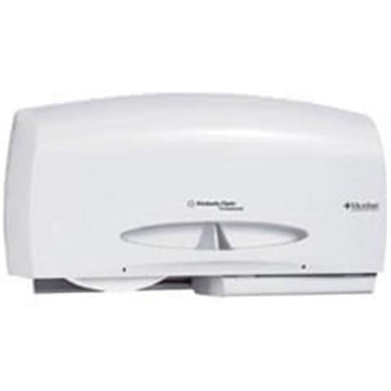 Kimberly Clark Coreless Jrt Jumbo Roll Twin Bath Tissue Dispenser - Pearl White - 10.9 x 20.01 x ...