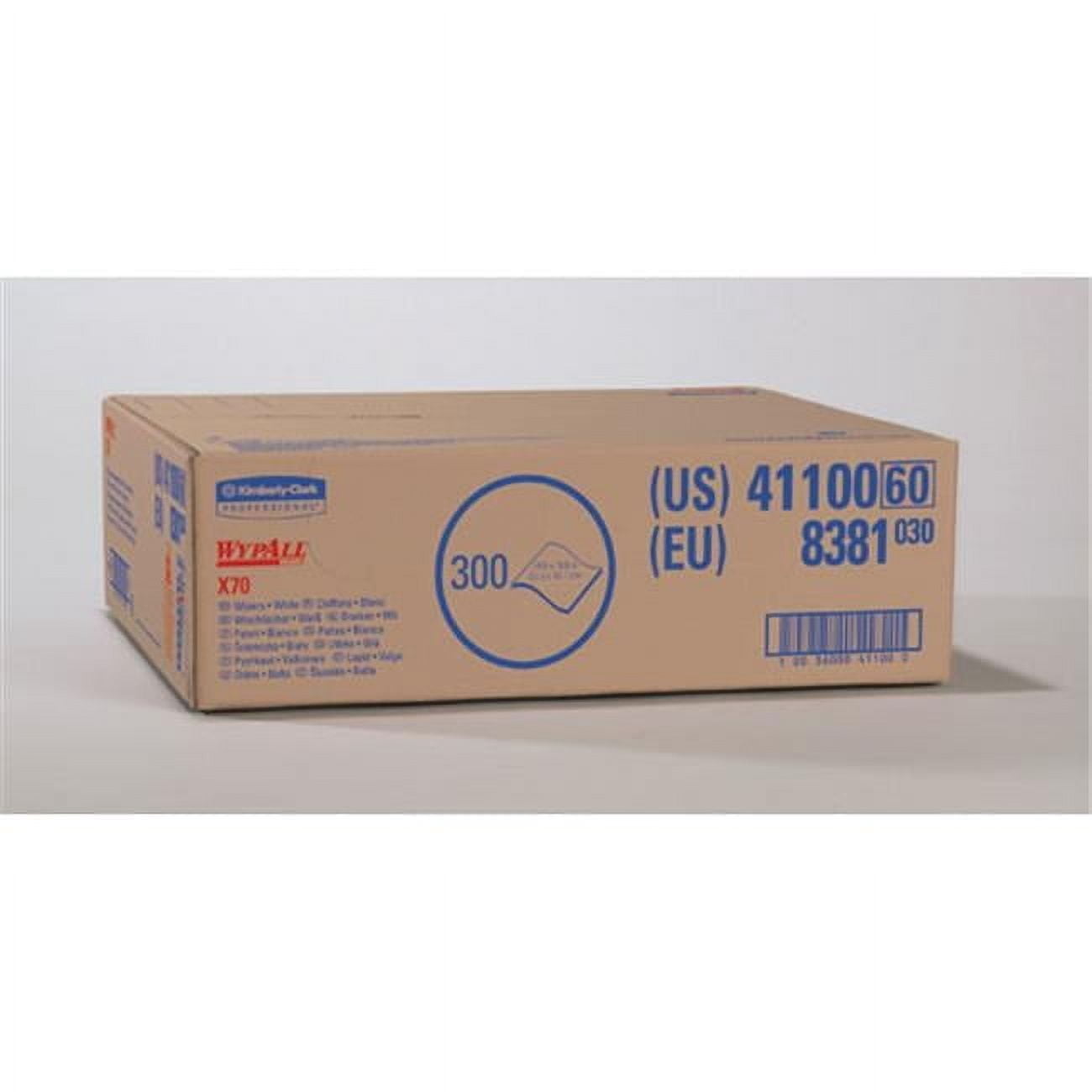 Kimberly-Clark KCC 41100 Wypall X70 Rag 14.9X16.6 1P Flat Sh white 1/ ...