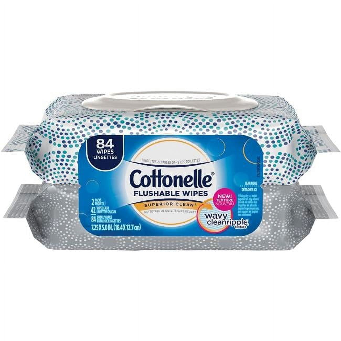 Kimberly-Clark KCC35970CT Cottonelle Flushable Wet Wipes - Pack of 2 ...