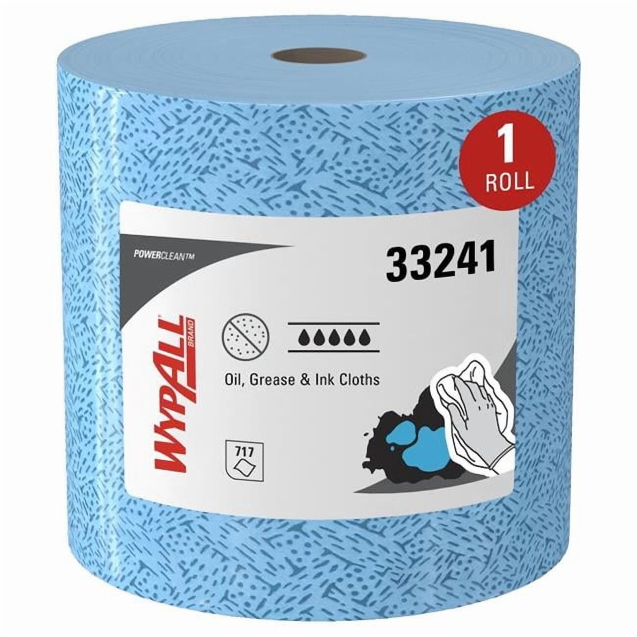 Kimberly-Clark KIM-33241 Wypall Oil & Grease Cloths Wipers - Blue ...