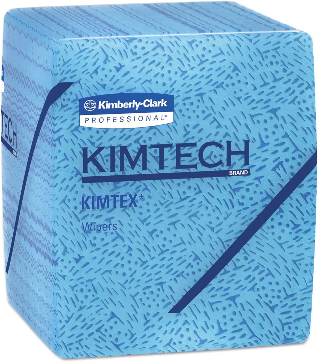 Kimberly-Clark KIMTEX Wipers, 1/4 Fold, 12 1/2 x 12, Blue, 66/Box, 8 ...