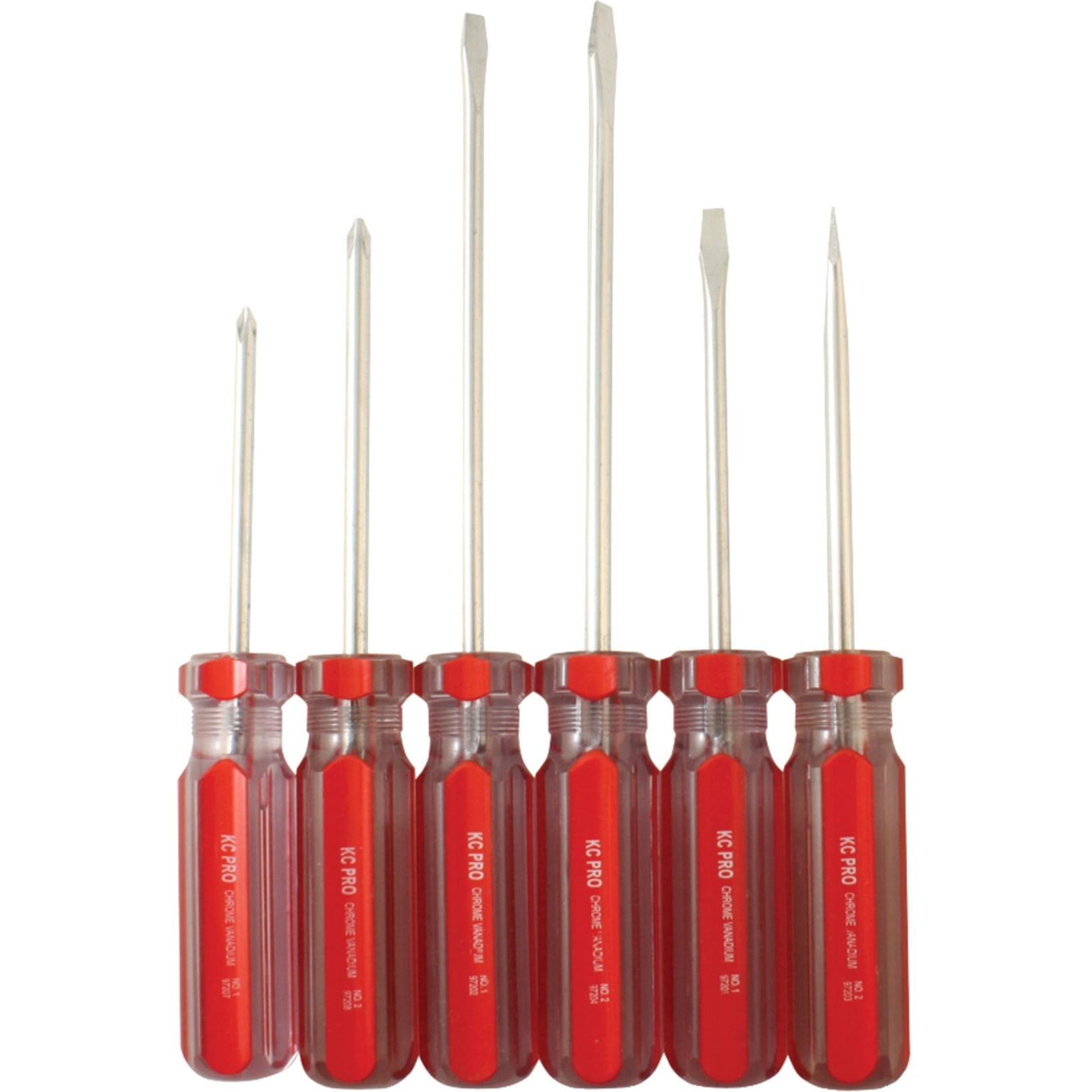 KC PROFESSIONAL 97214 6-Piece Chrome Vanadium Screwdriver - Walmart.com