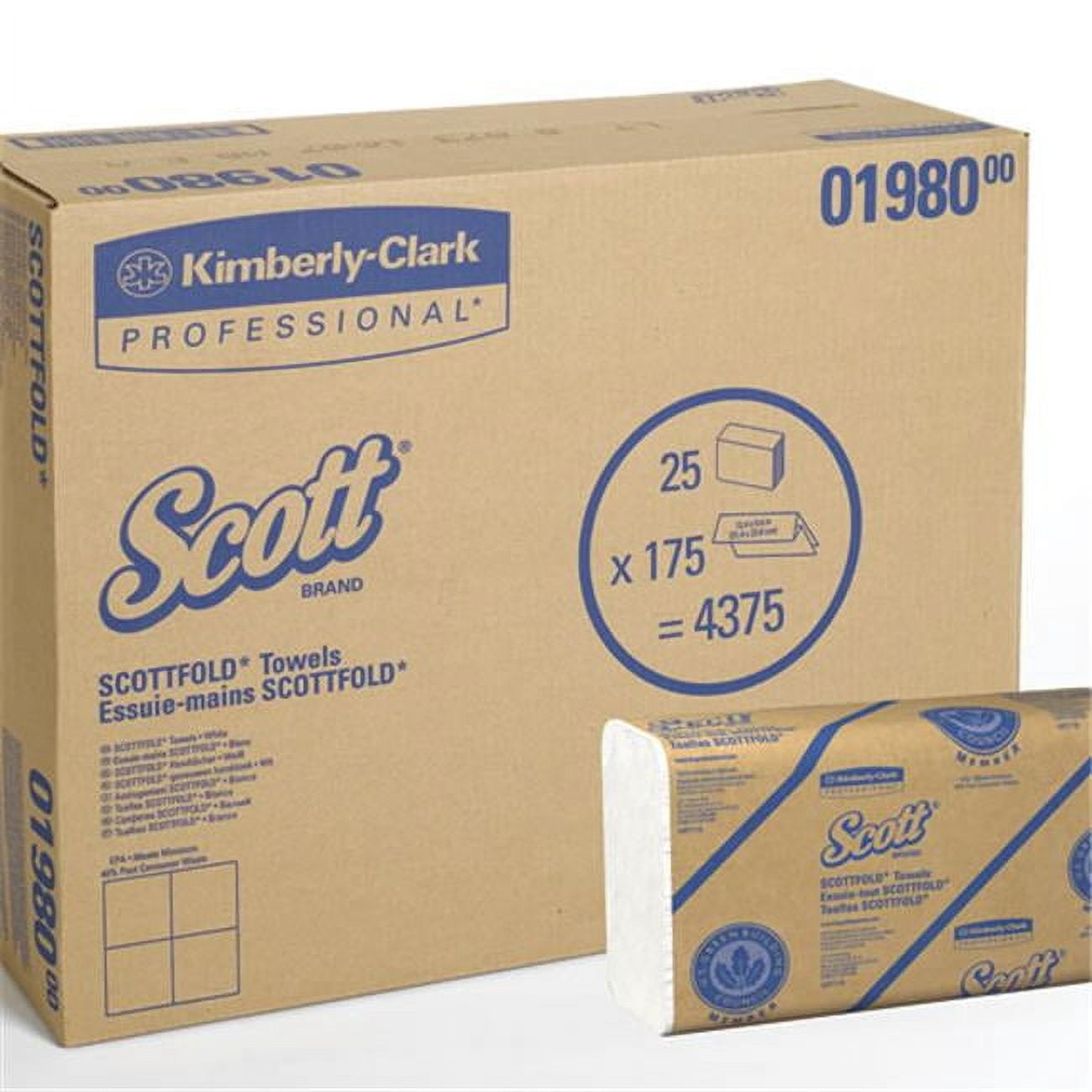 Kimberly-Clark Scottfold Twl white 25/175 Sht - Walmart Business Supplies