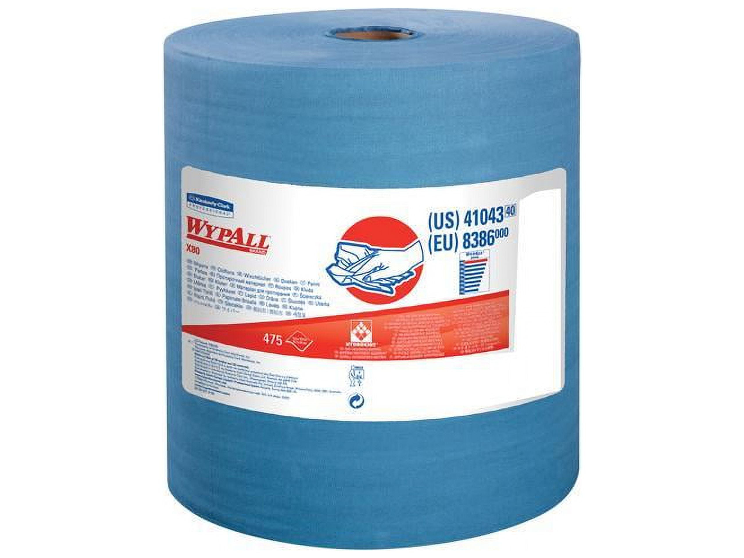 WypAll X80 Hydroknit Jumbo Roll Cloths, Absorbent Cleaning Disposable ...