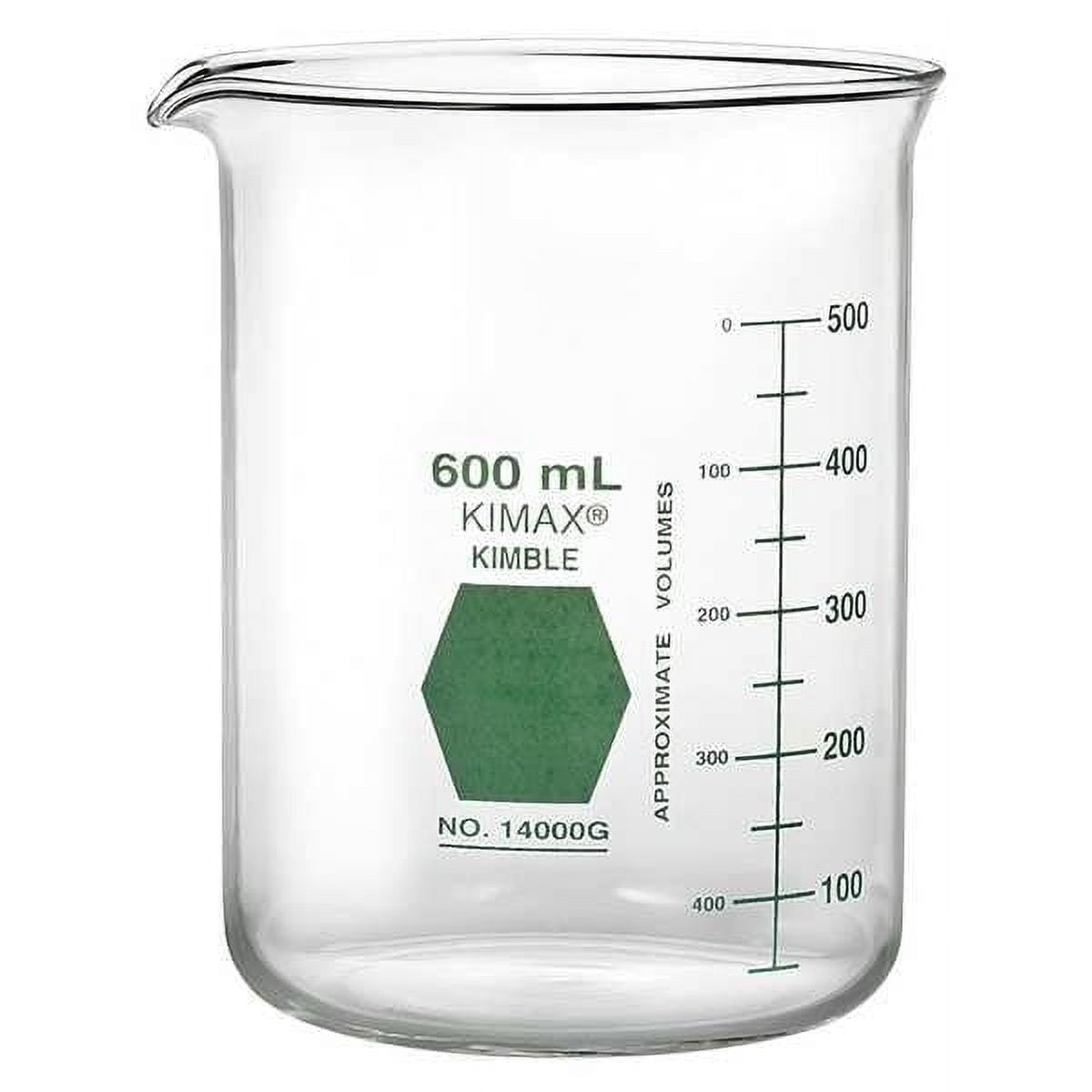 Kimble Chase Beaker,600 mL,122 mm H,88 mm Dia,PK6 14000G-600 - Walmart.com