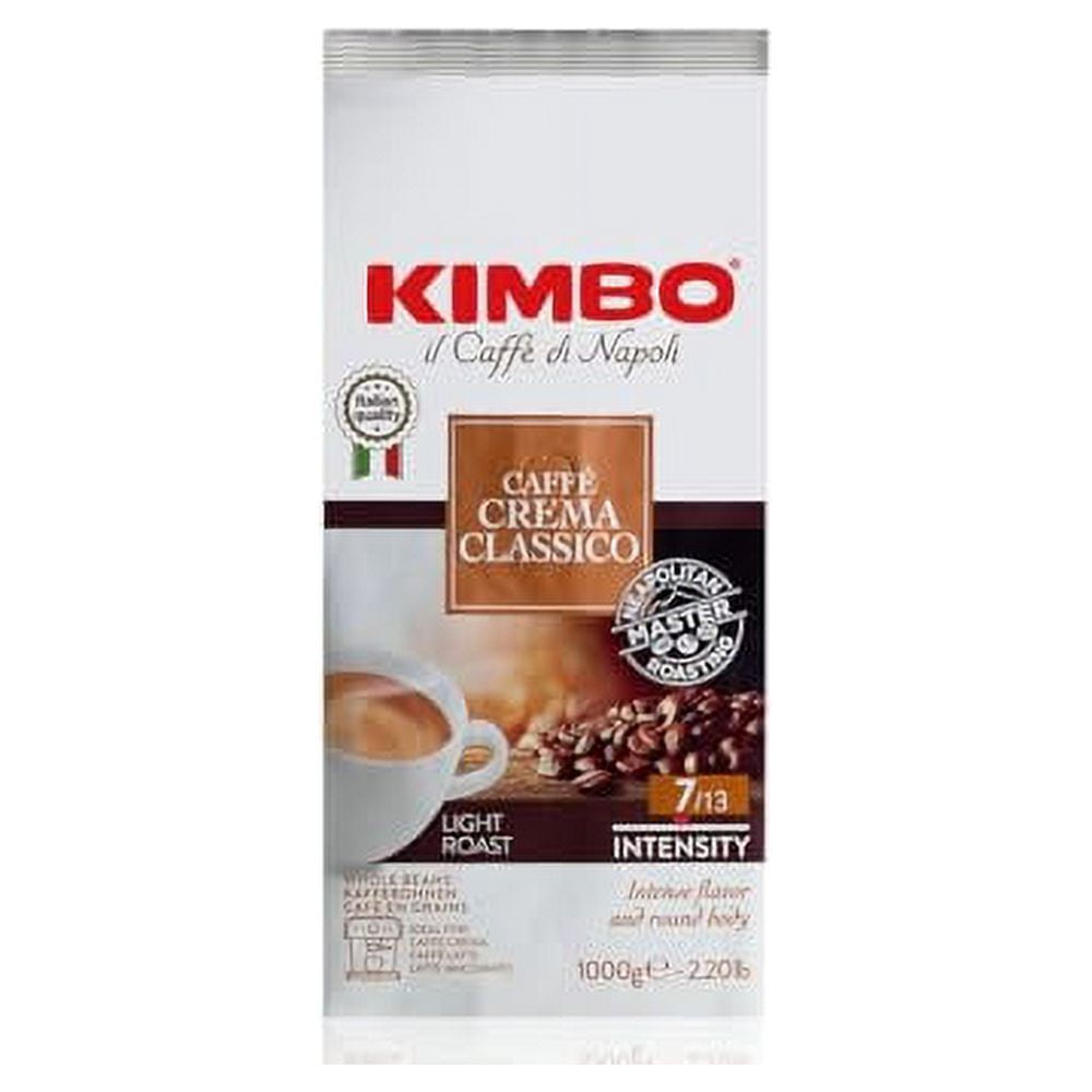 Kimbo Caffe Crema Classico Whole Bean Coffee - Blended and Roasted in ...