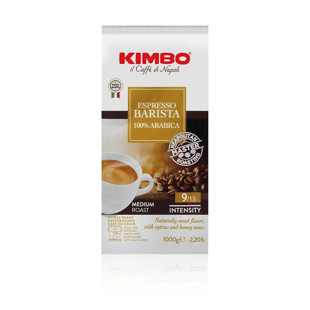 Kimbo Espresso Barista Whole Bean Coffee - Blended and Roasted in Italy ...