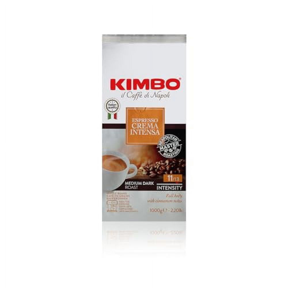 Kimbo Espresso Crema Intensa Whole Bean Coffee - Blended and Roasted in ...