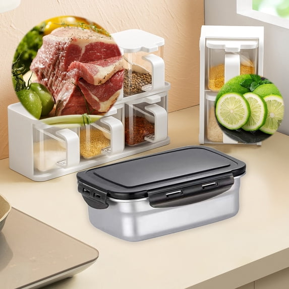 Kimchi Container Lunch Box - Stainless Steel Airtight Seal, Leak-Proof ...