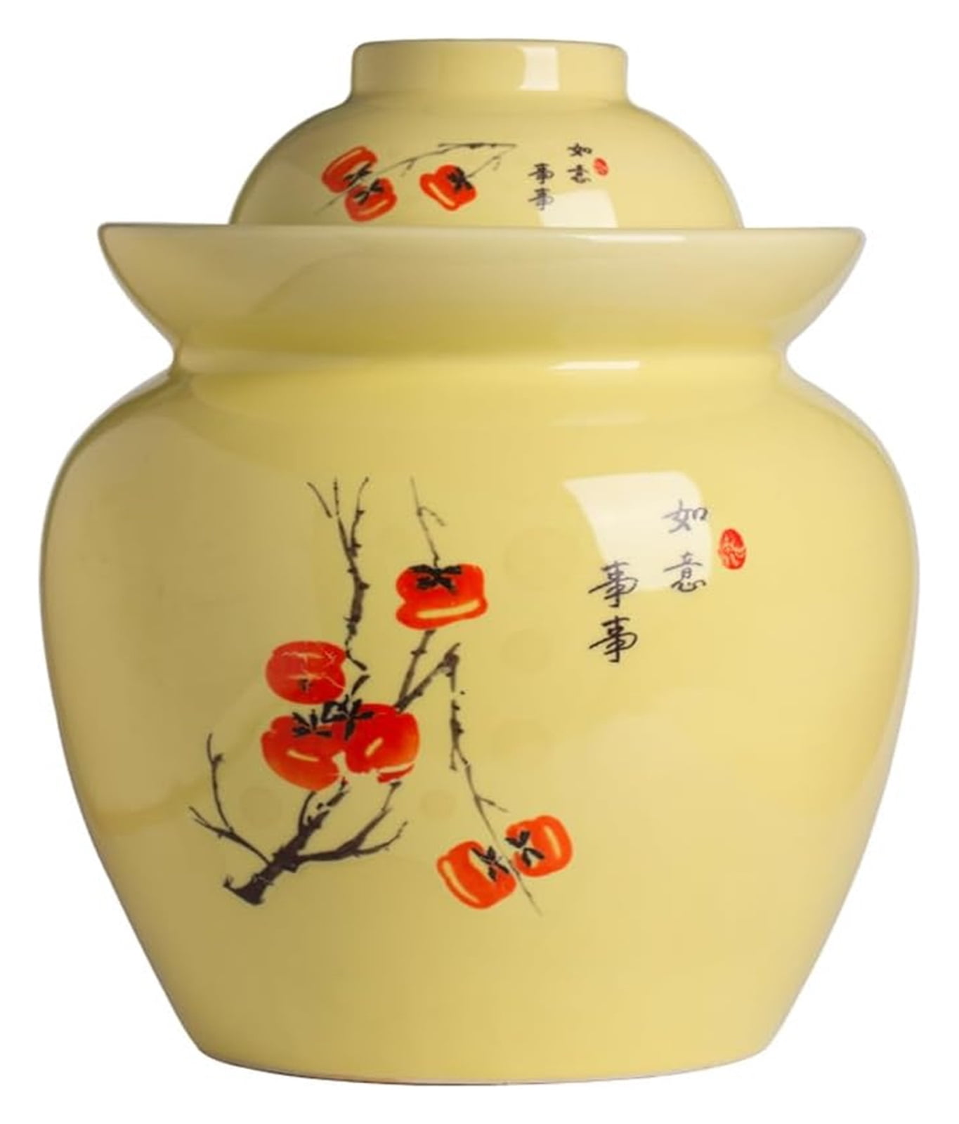 Kimchi Jar Glass Fermenting Jar Persimmon Pattern Traditional Chinese ...