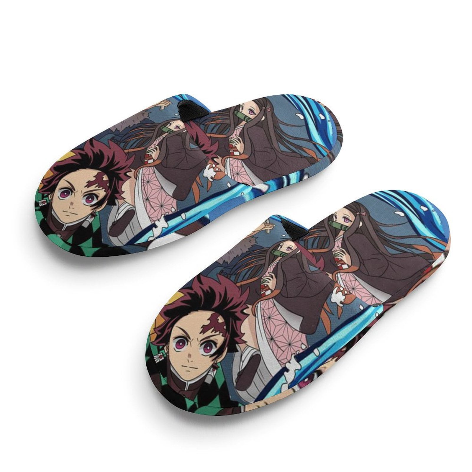 Kimetsu No Yaiba Anime Cotton Slippers For Kids Flannel Plush Fluffy ...