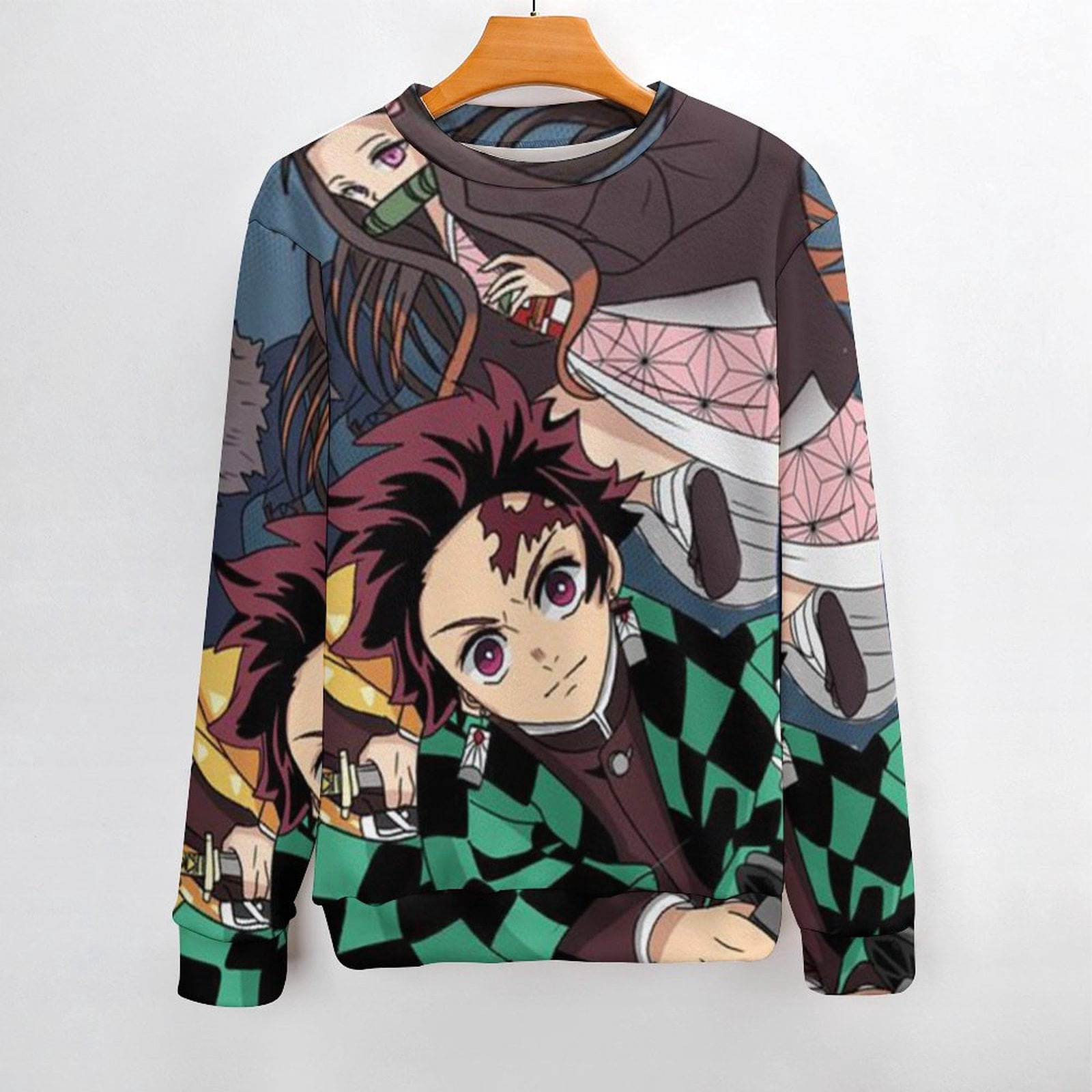 Kimetsu No Yaiba Anime Round Neck Sweater Pullover Unisex Turtleneck ...