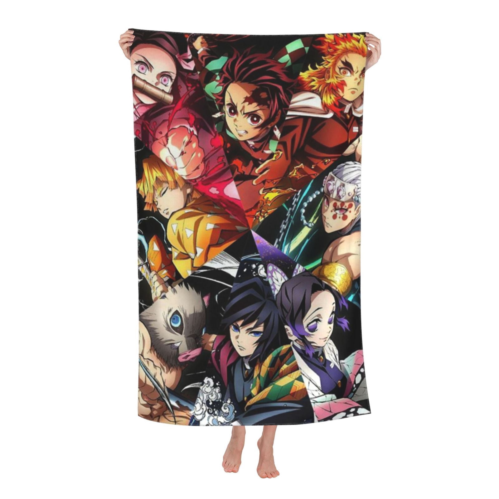 Kimetsu No Yaiba Demon Slayer Anime Beach Towel Microfiber Soft ...
