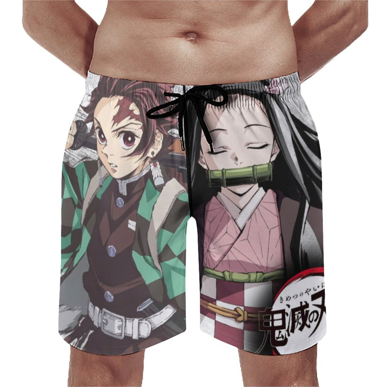Kimetsu No Yaiba Demon Slayer Men's Swim Trunks Quick Dry Beach Board ...