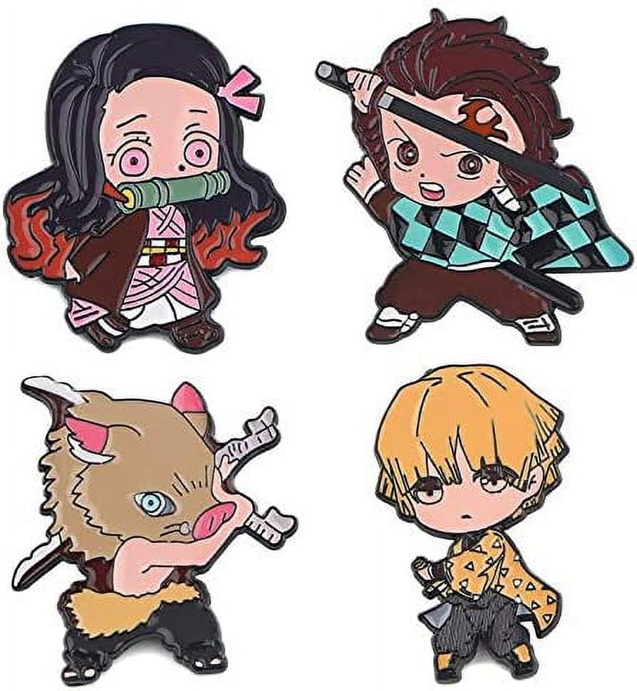 Kimetsu no Yaiba Blade of Demon Slayer Chest Pins 4pcs - Walmart.com