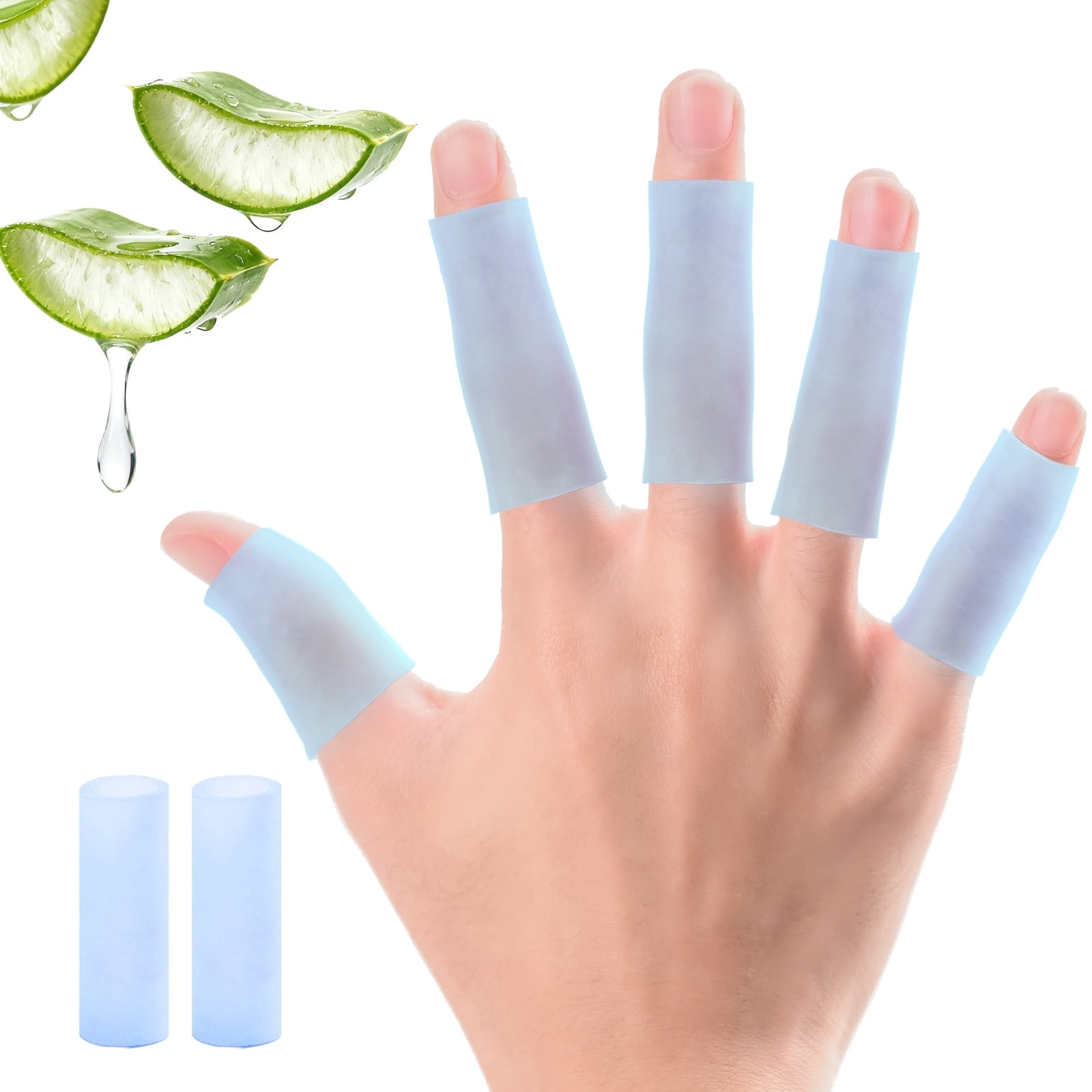 Kimihome 20 PCS Gel Finger Sleeve Protectors - Silicone Fingers Sleeves ...