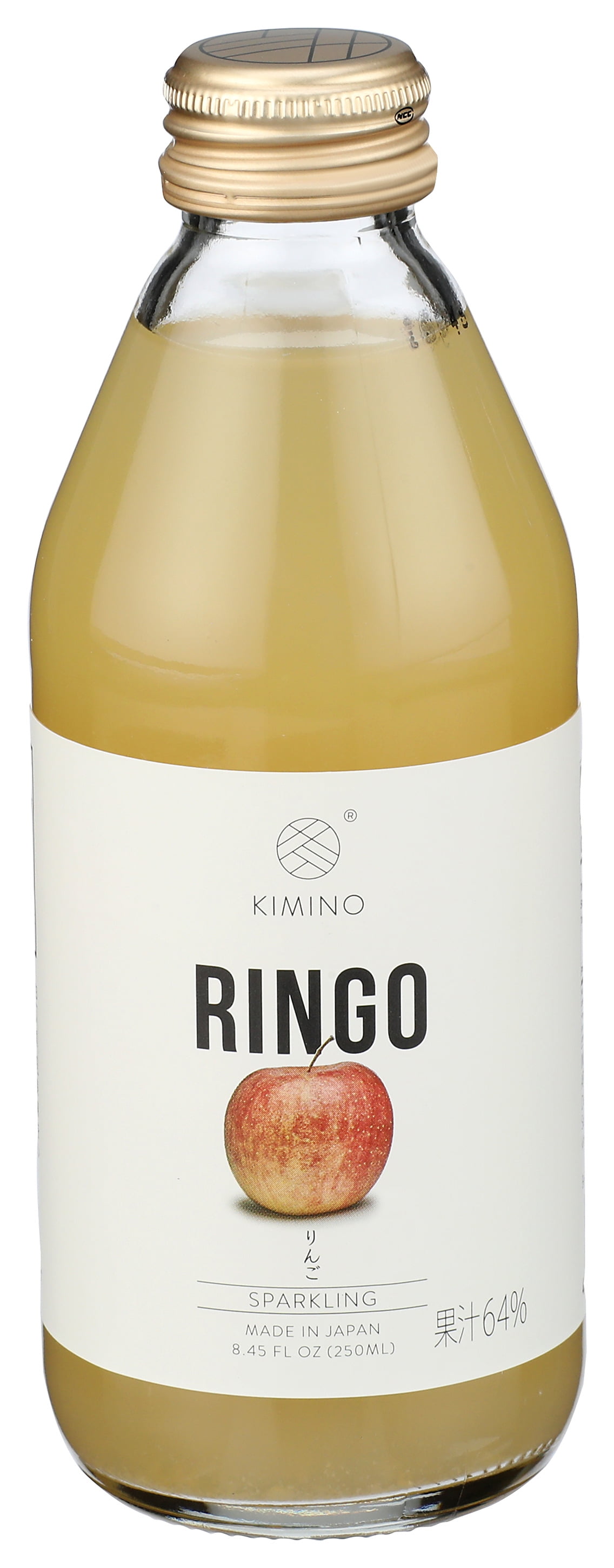 Kimino Sparkling Juice Ringo Flavor (Apple) 8.45 fl oz, 24 Glass ...
