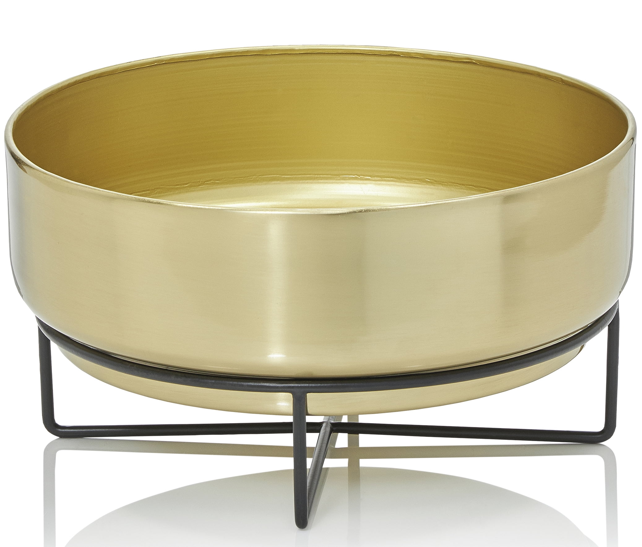 Kimisty 12 Inch Mid Century Large Round Succulent Planter Bowl, Gold ...