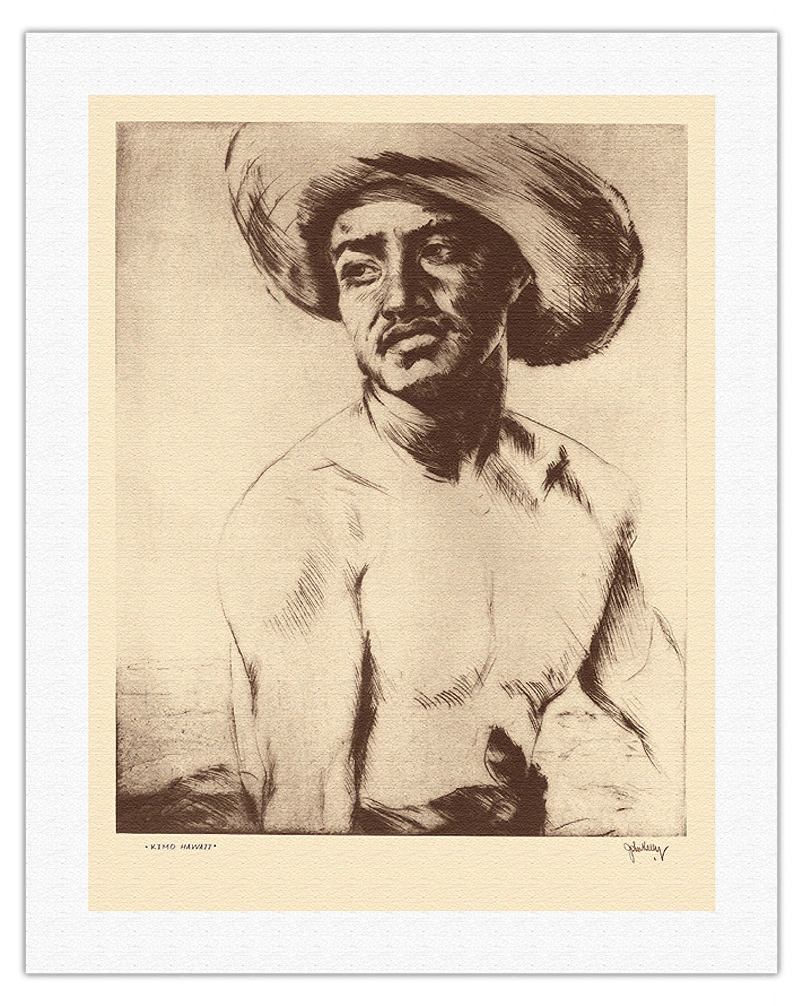 Kimo Hawaii - Native Hawaiian Man - from Etchings and Drawings of ...