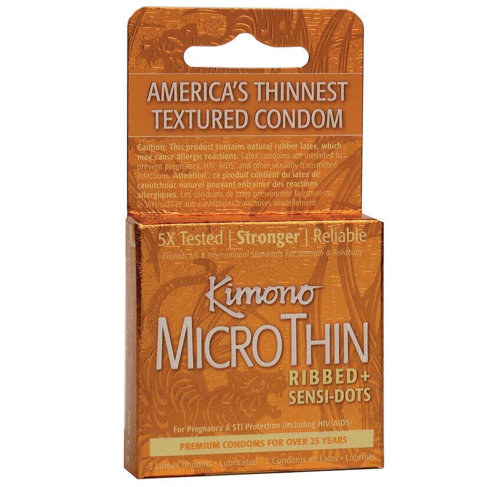 Kimono MicroThin Lubricated Latex Condoms, Original, Large, Aqua, Ribbed - Choose Type - Walmart.com