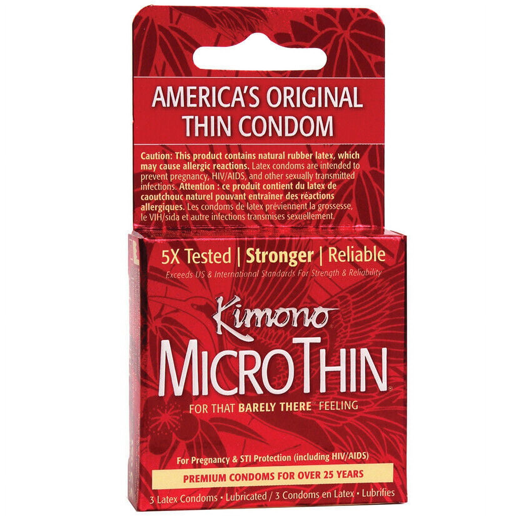 Kimono MicroThin Ribbed Ultra Thin Original Premium Latex Condoms 3 ...