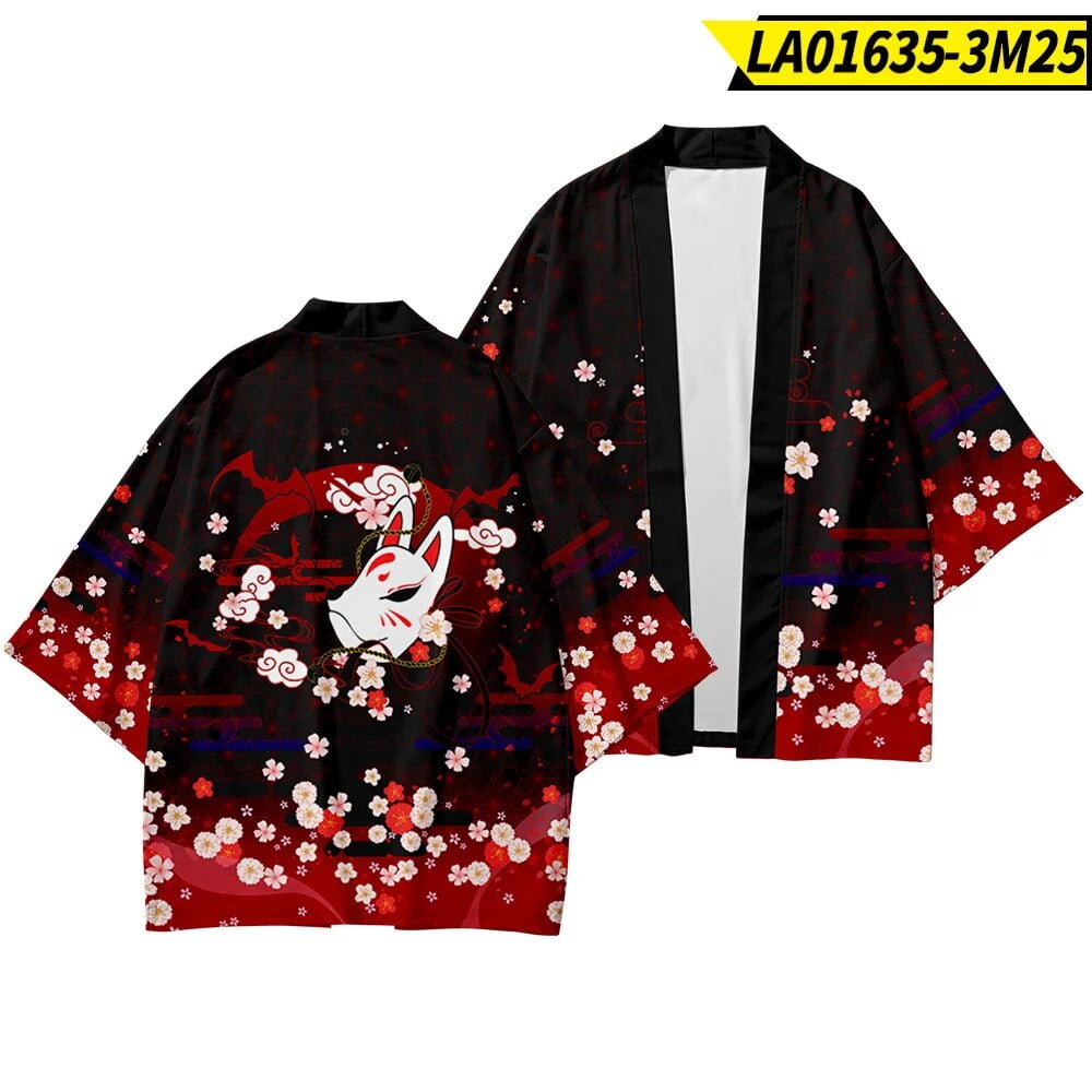 Kimono men's and women's 2021 Japanese traditional kimono cardigan neon ...