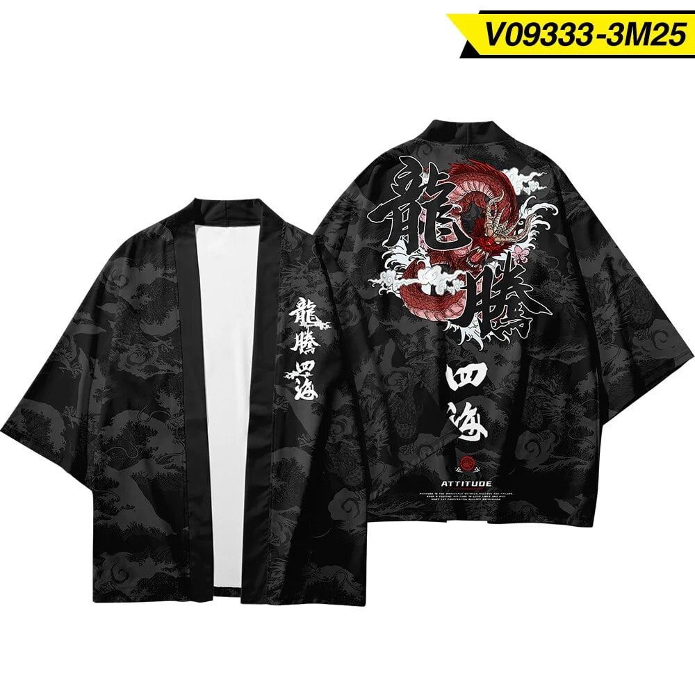 Kimono men's and women's 2021 Japanese traditional kimono cardigan neon ...