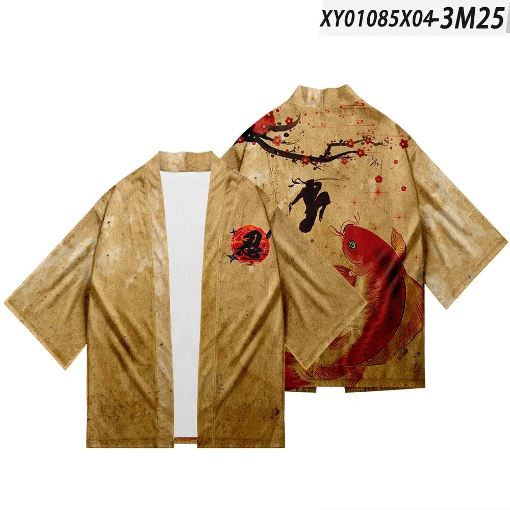 Kimono men's and women's 2021 Japanese traditional kimono cardigan neon ...