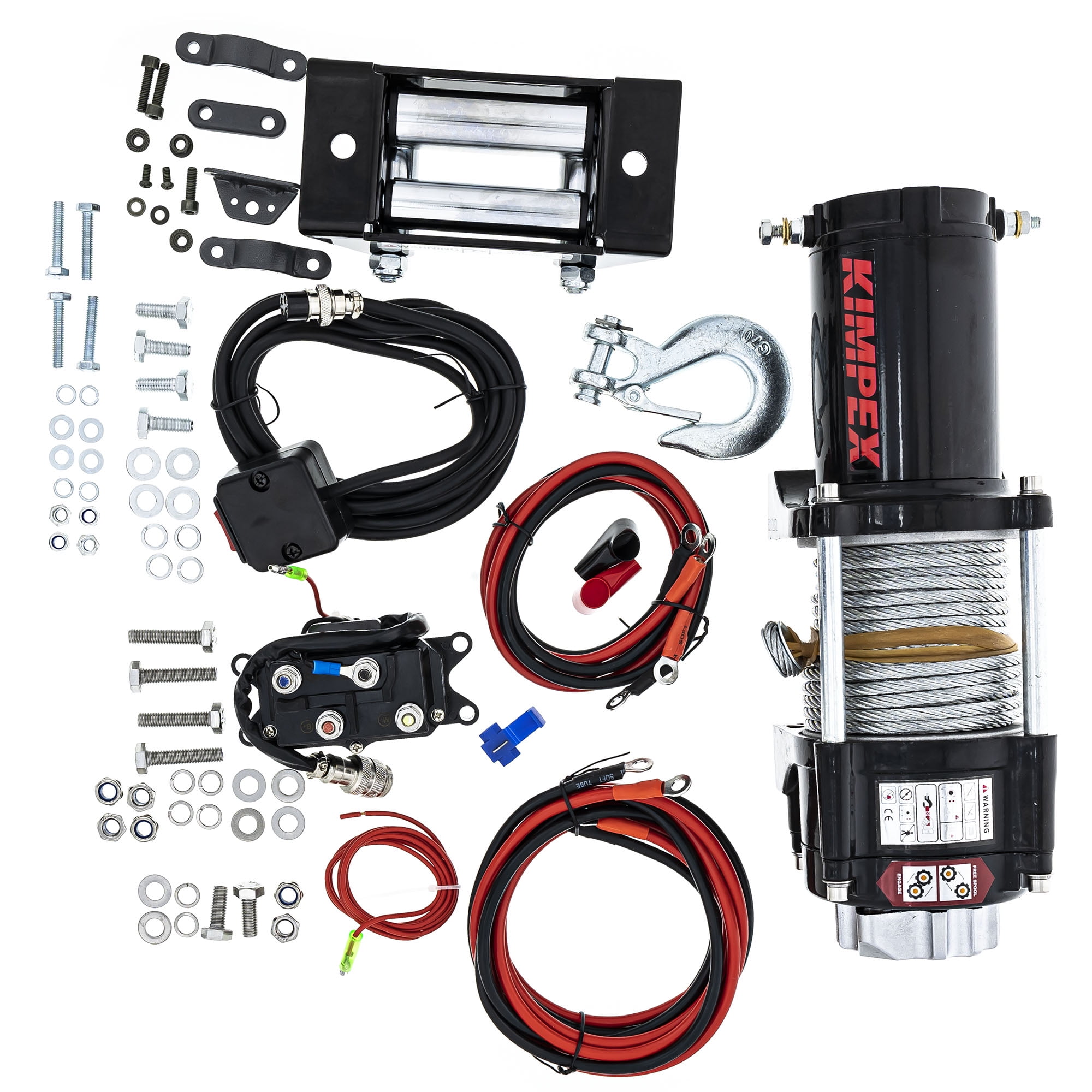 Kimpex 458210 2500 lbs Winch IP 67 Kit Commander Defender Maverick X3 ...