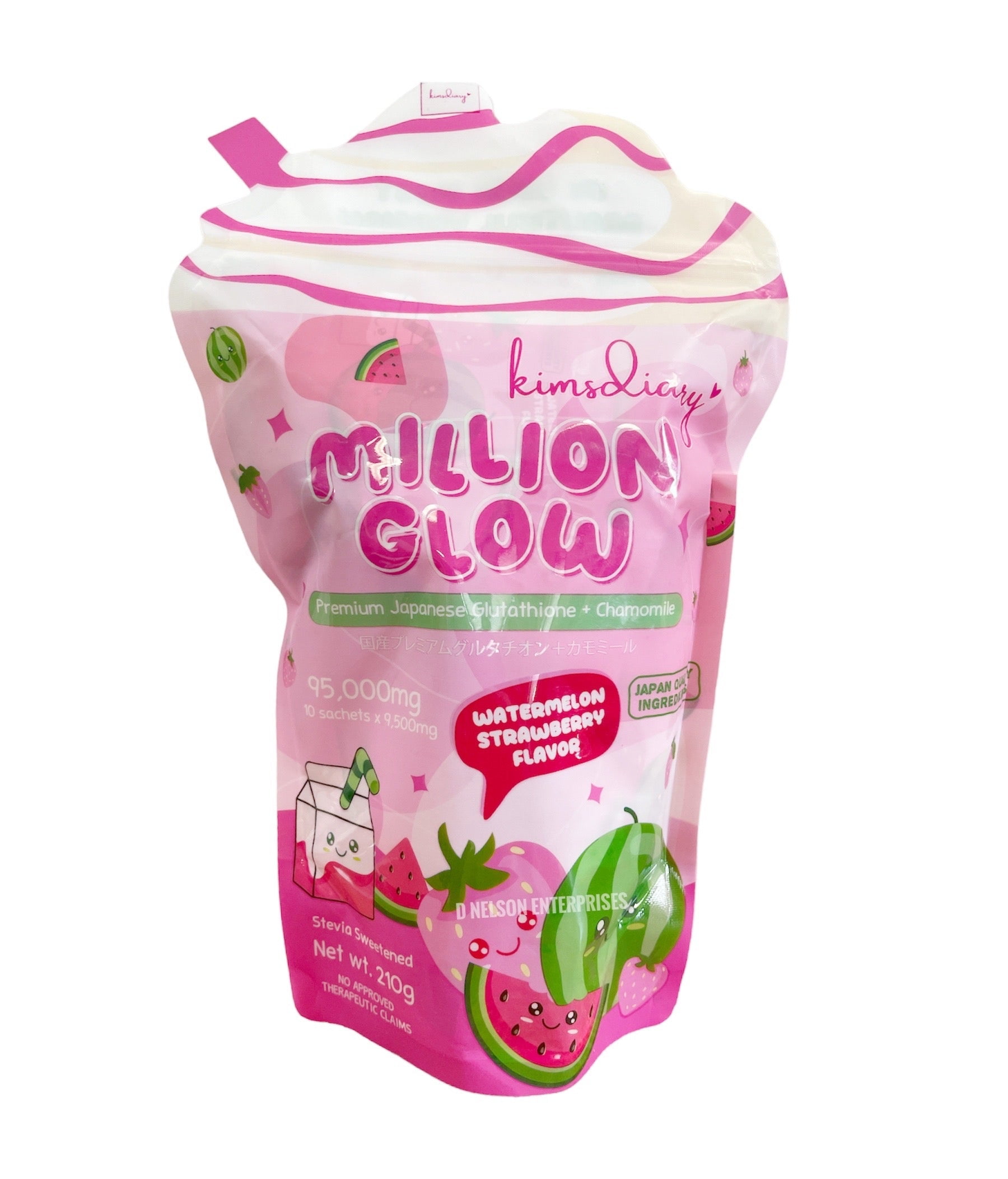 Kimsdiary Million Glow WATERMELON STRAWBERRY 10 Sachets - Walmart.com