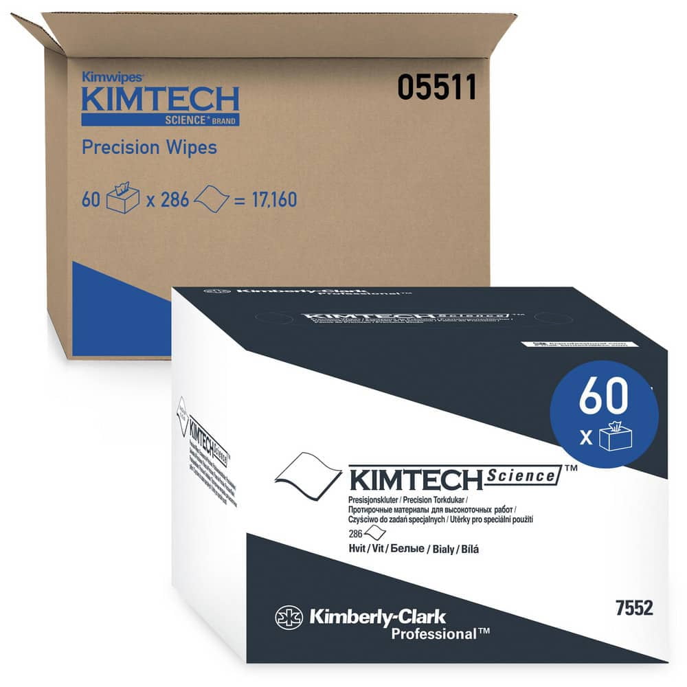 Kimtech 5511 Clean Room Wipes: Dry Pop-Up, 8.2 x 4.1" Sheet, White ...