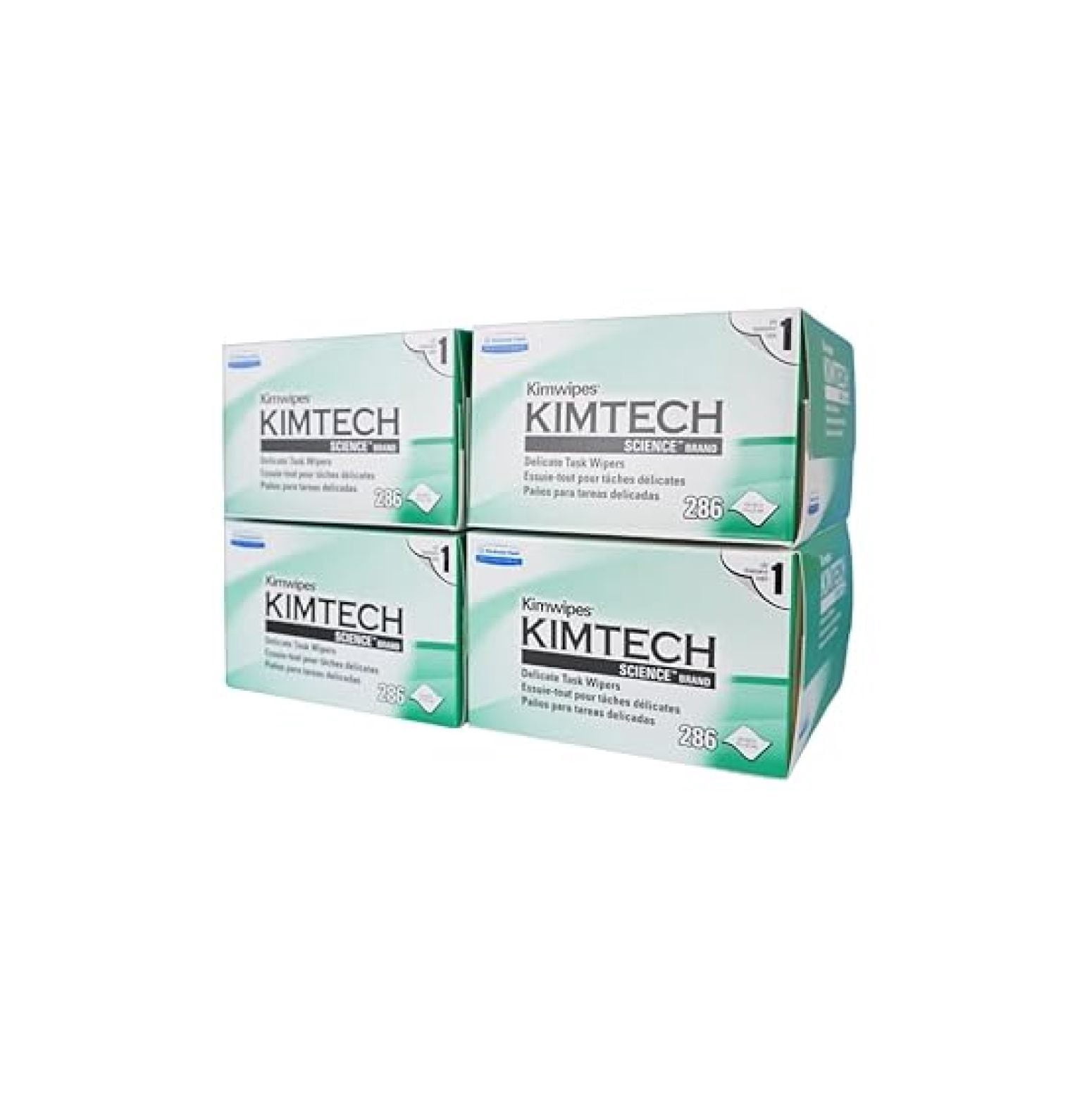 Kimtech KimWipes Delicate Task Wipers, 4.4x8.4 Inch, 286 Sheets/Box, 4 ...
