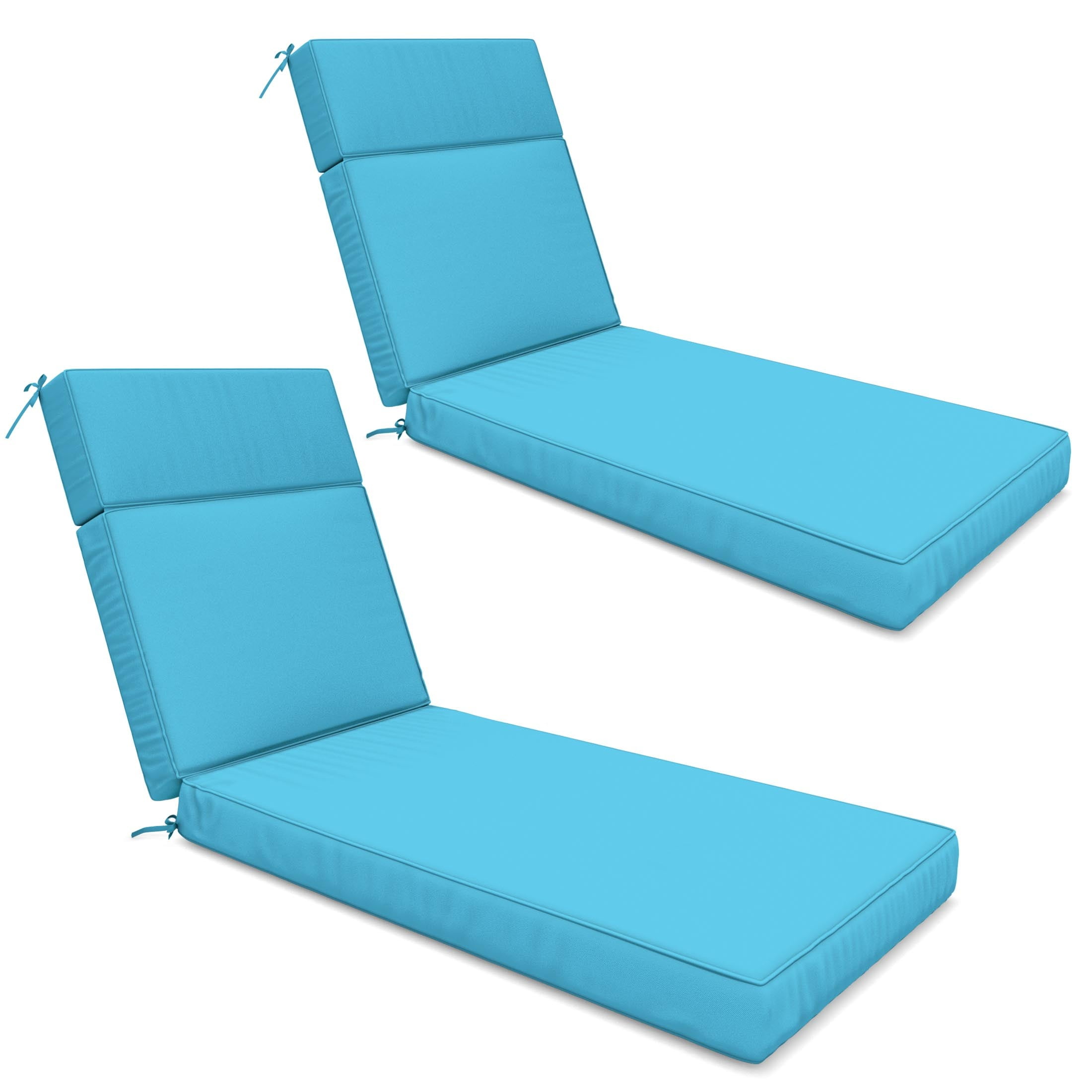 Kimunuk Outdoor Chaise Lounge Cushions set of 2, 80" x 26" x 4" Waterproof Pool Beach Recliner ...
