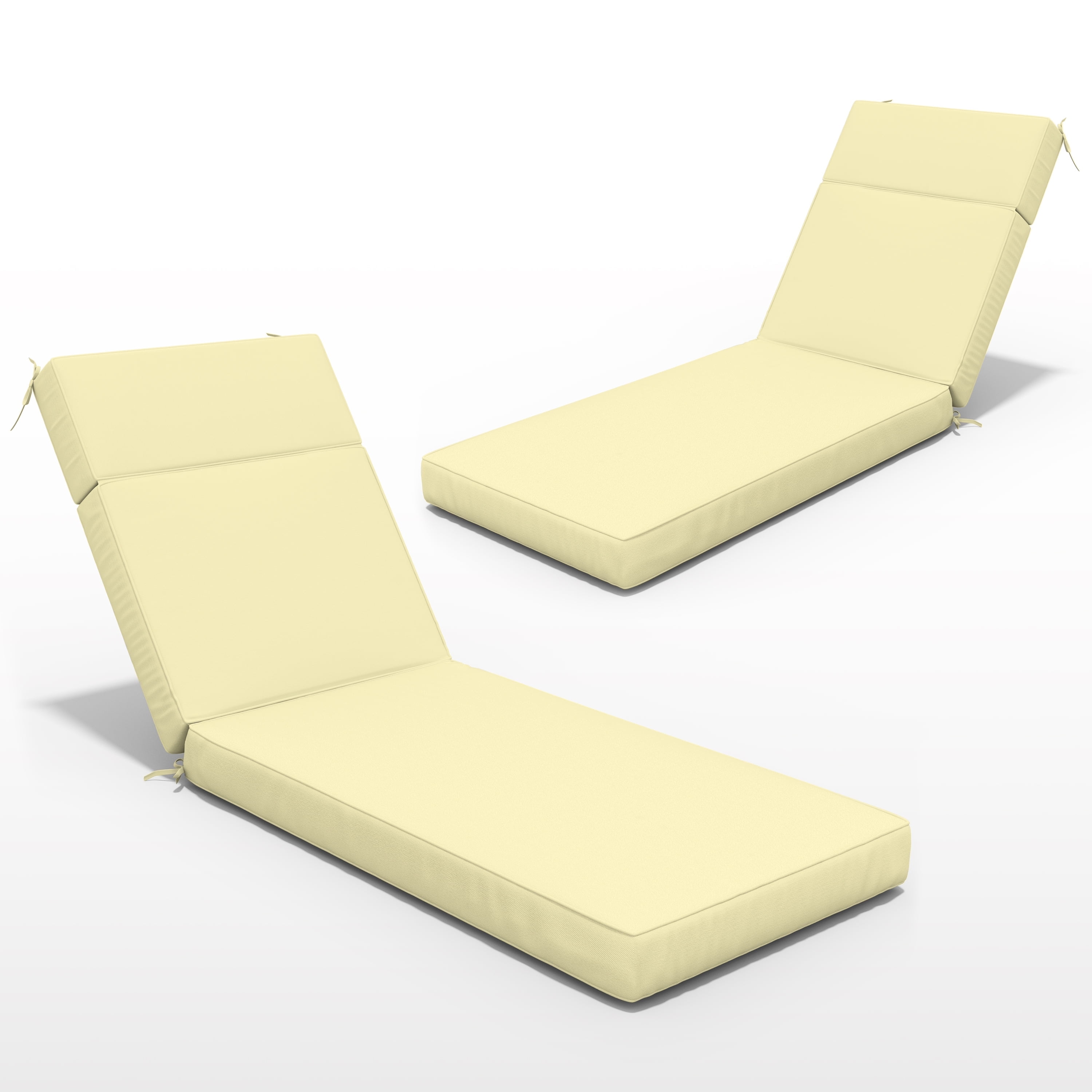 Kimunuk 2-Piece Outdoor Chaise Lounge Cushion Recliner Cushion, Beach ...