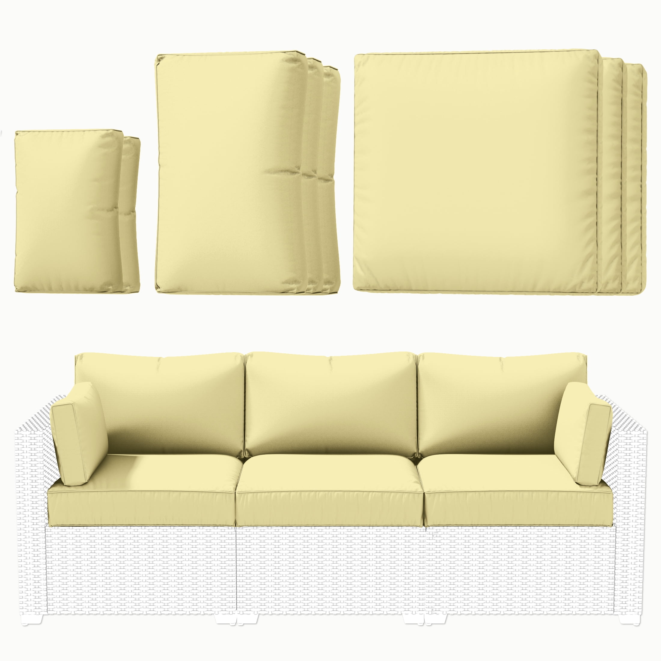 Kimunuk Outdoor Replacement Cushions for Patio Furniture, 4