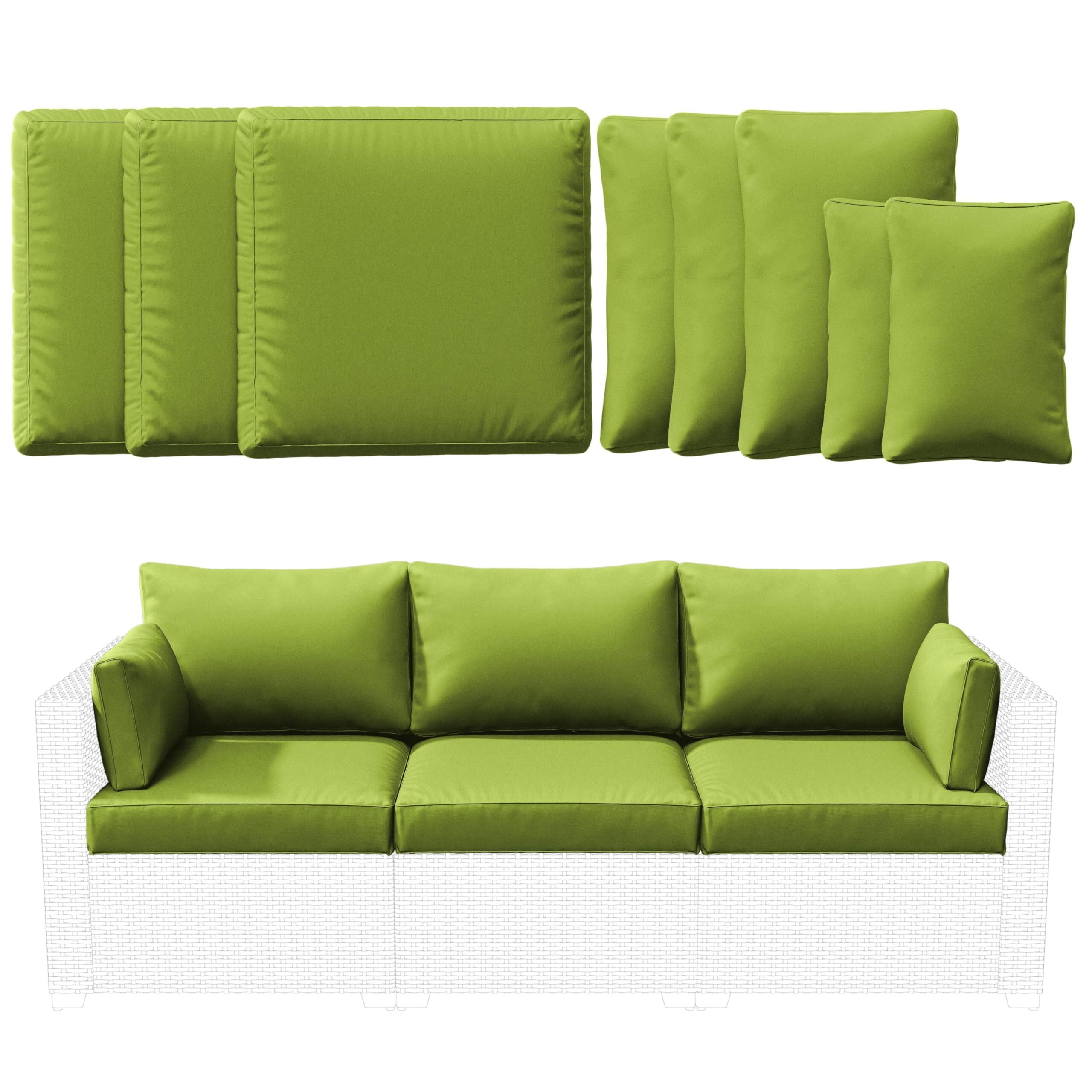 Kimunuk Outdoor Replacement Cushions for Patio Furniture, 4" Foam High ...