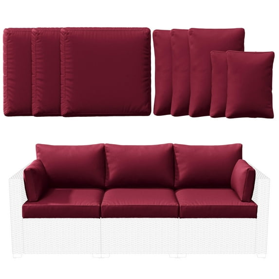 Kimunuk Outdoor Replacement Cushions for Patio Furniture, 4" Foam High ...